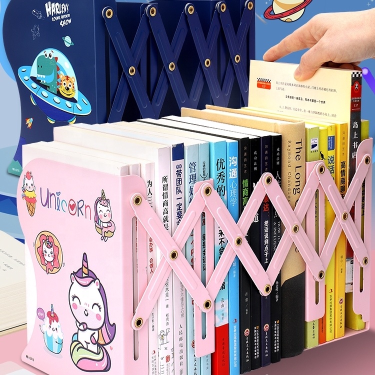 Creative Retractable Bookshelf School Desk Book Storage Rack, High ...