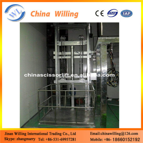 Hydraulic Chain Guide Rail Cargo Elevator Lift With Ce Certification ...