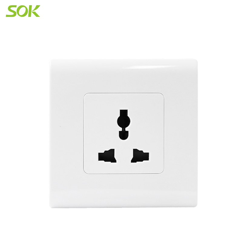 13a 250v 1gang Universal Socket Outlets White, High Quality 13a 250v ...