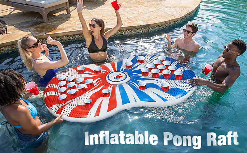 Inflatable Pong Raft Pool Party Beer Pong Table, High Quality ...