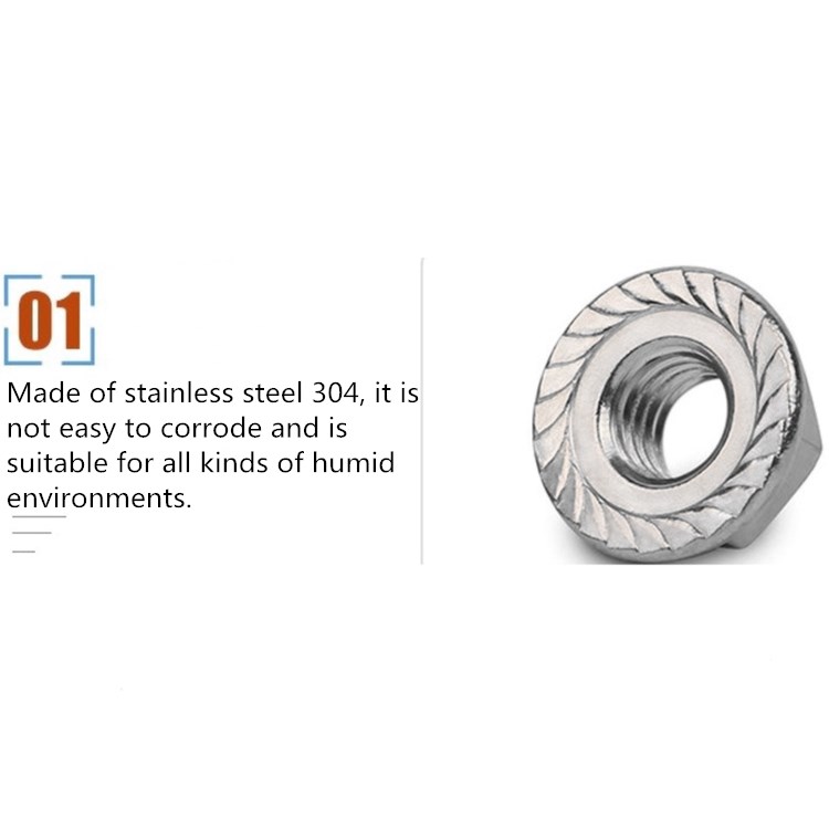 Din 6923 Hex Head Flange Serrated Nuts Lock Nut M27 M10x1.25 M12 M3-m20 ...
