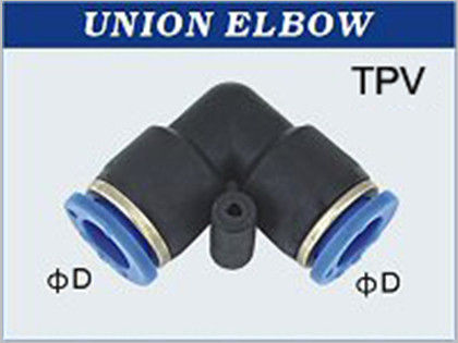 Plastic Union Elbow Fast - In One Touch Fittings / Push Fit Pneumatic ...
