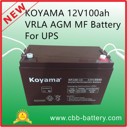 Koyama 12v100ah Vrla Agm Mf Battery For Ups, High Quality Koyama 12v100ah Vrla Agm Mf Battery ...