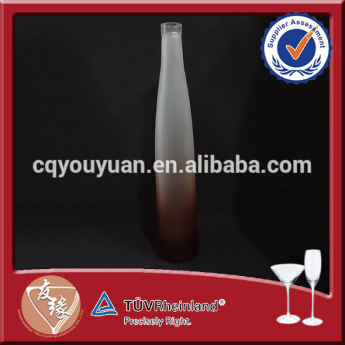 Tall And Thin 500ml Frosting Brown Vodka Liquor Glass Bottle, High ...