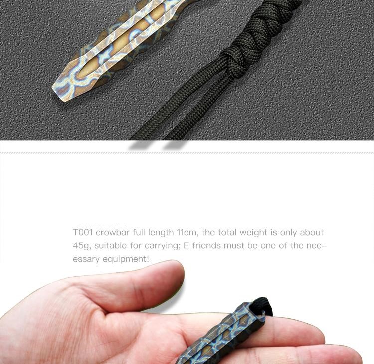 Titanium Alloy Crowbar Multi-function Tool With Edc Broken Window ...