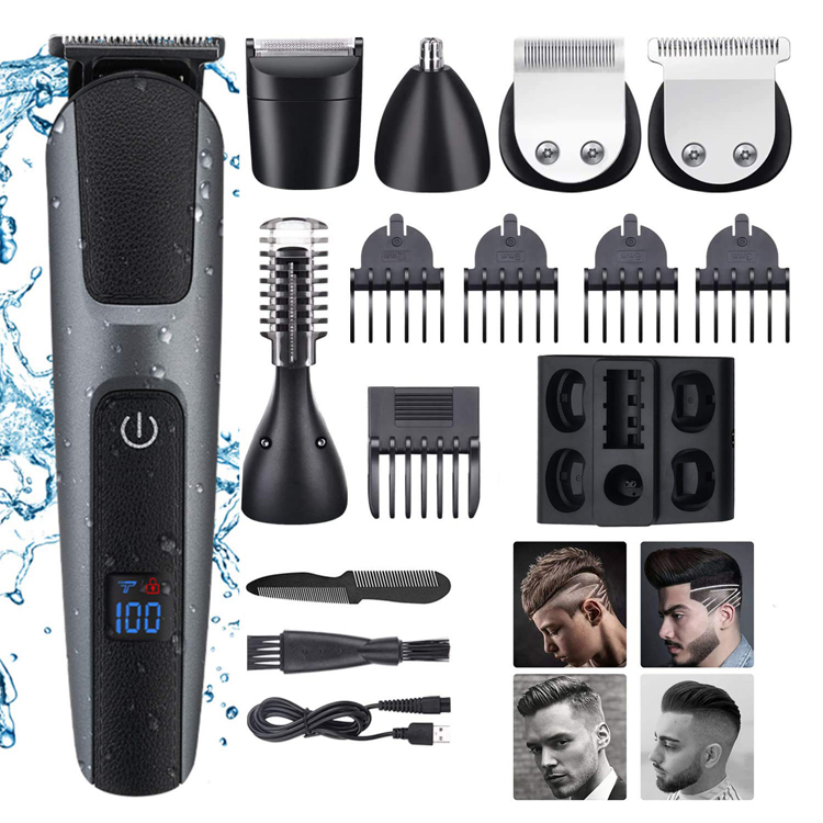 Waterproof Grooming Kit For Men 5 In 1 Hair Clipper Men Grooming Set ...