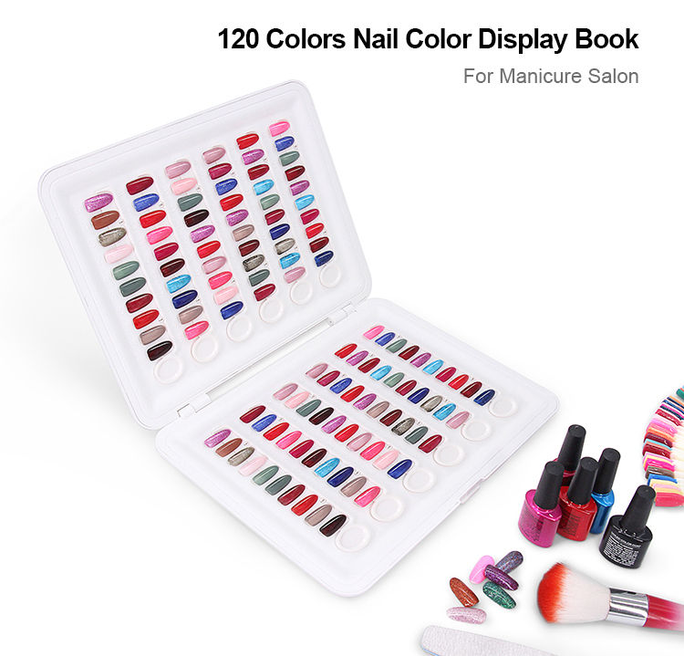 Nail Color Chart Display Book: 150 Tips For Manicure And Gel Polish ...