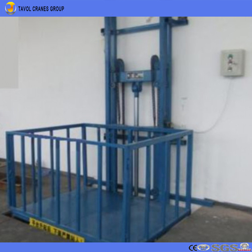 Single Guide Rail Cargo Elevator Vertical Material Lifts, kualitas ...