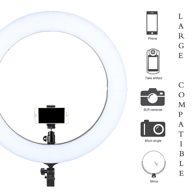 18 Inch Adjustable Color Temperature Studio Led Ring Light 3300k-5600k ...