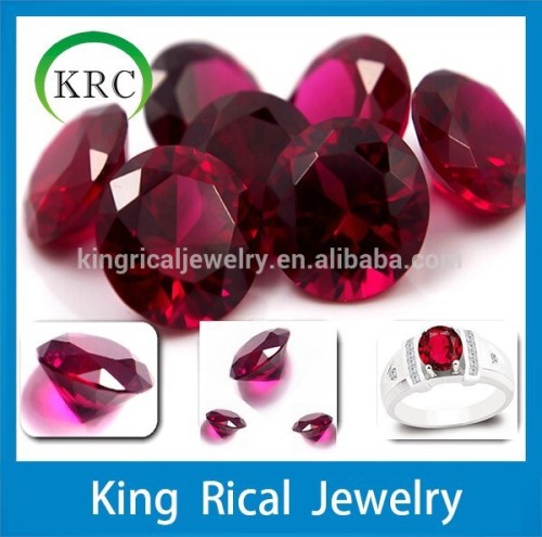 Synthetic Ruby Round Brilliant Cut Ruby Stones, High Quality Synthetic ...