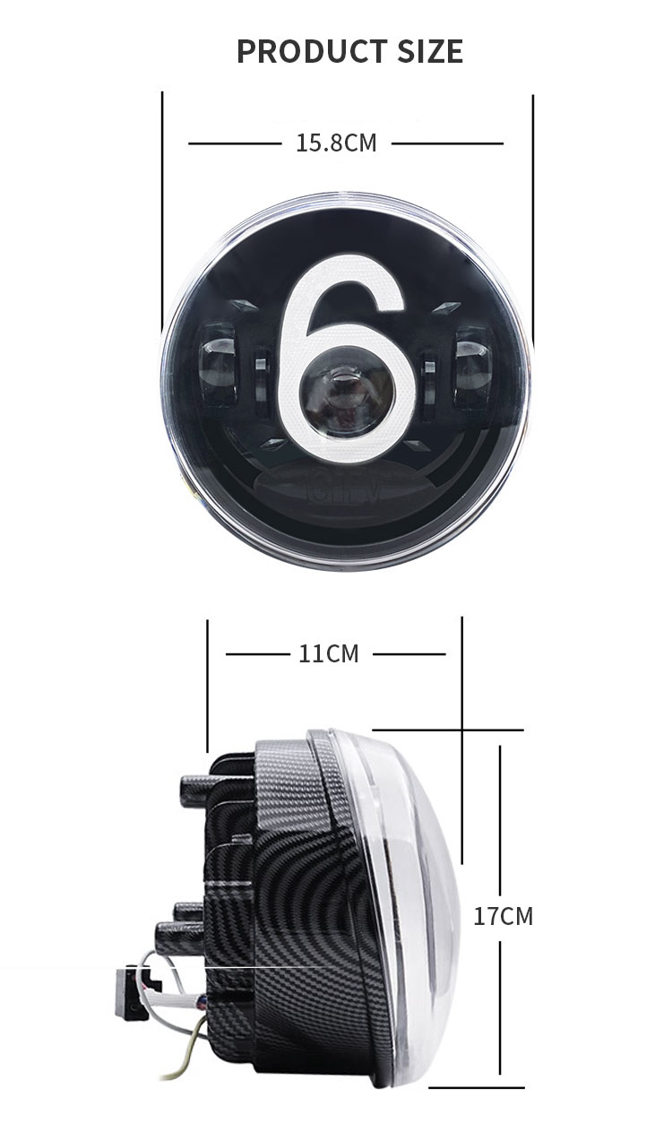Carbon Fiber Hi-lo Beam Sequential Led Headlight For Vespa Gtv Sei ...