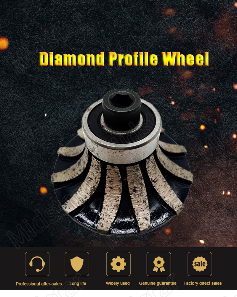Midstar Sintered Segment Hand Profile Wheel Rim Diamond Router Bit ...