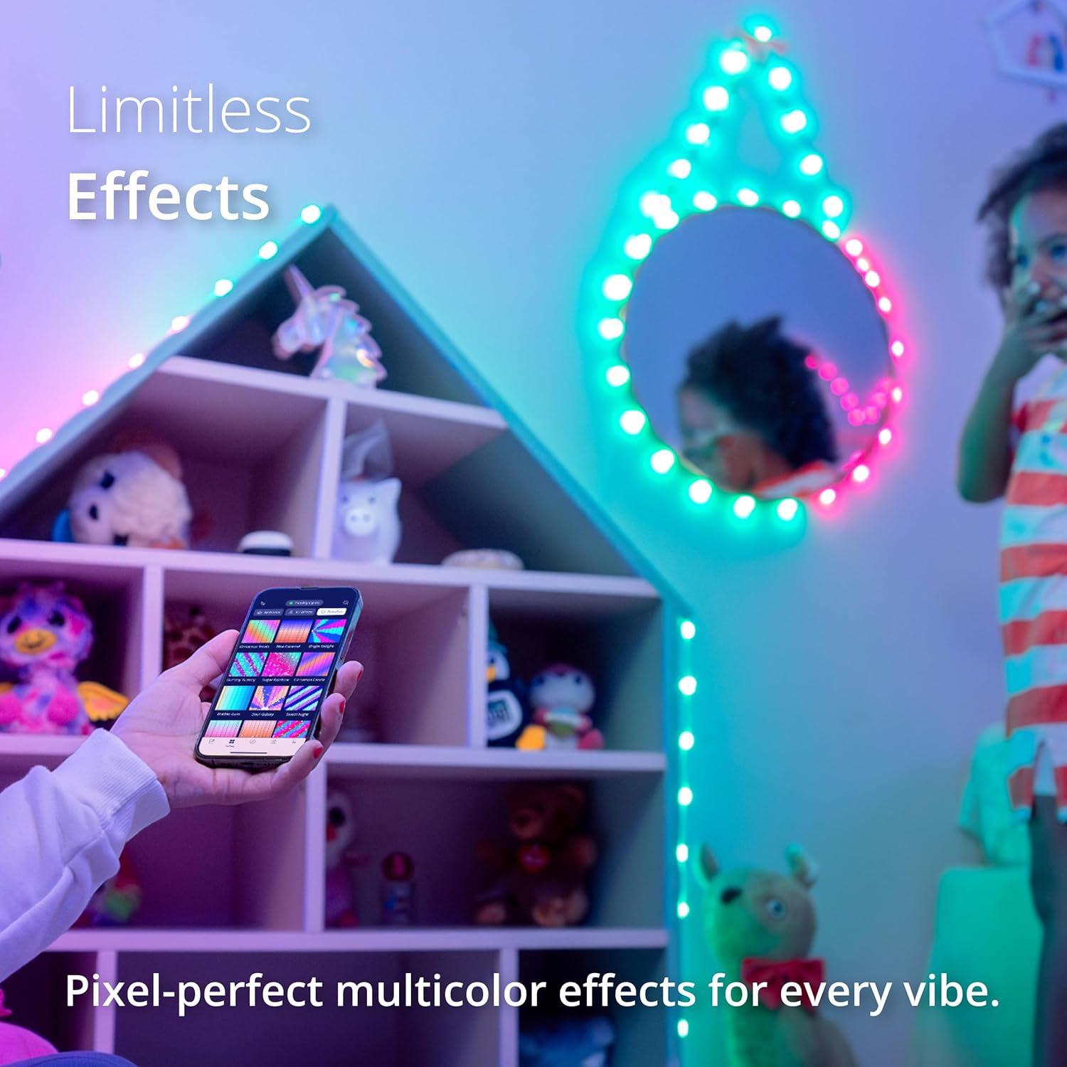 Rgbic Ws2812 Addressable Smart Usb 5v Led String Lights - Bluetooth App ...