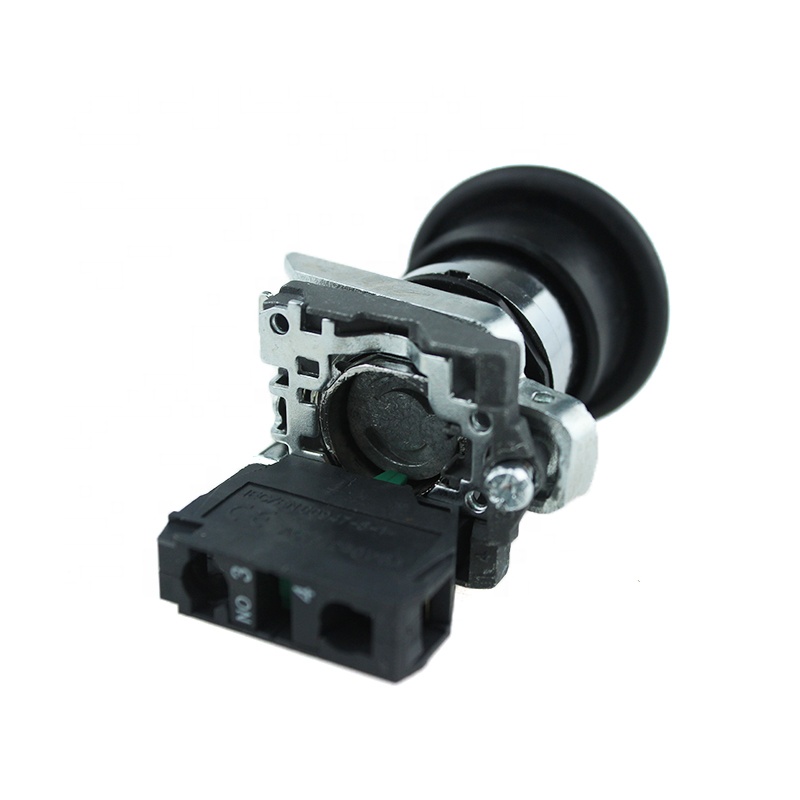 Black Mushroom Emergency Stop Self Locking Push Button Switch Lay4-bc21 ...