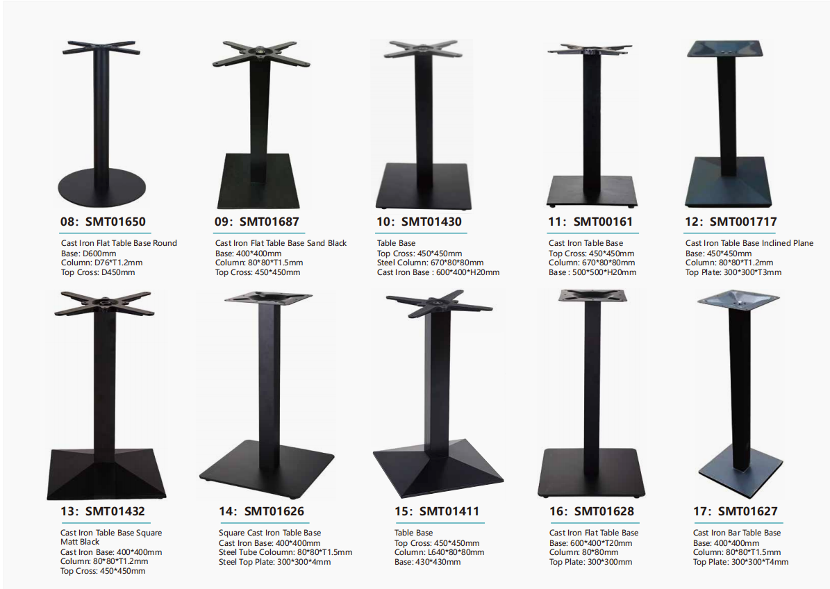 Restaurant Iron Table Legs Support Metal Steel Cover Dining Table Base ...