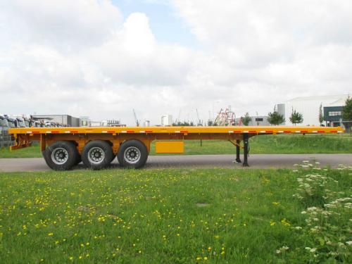 3 Gandar Flatbed Semi Trailer, kualitas tinggi 3 Gandar Flatbed Semi ...
