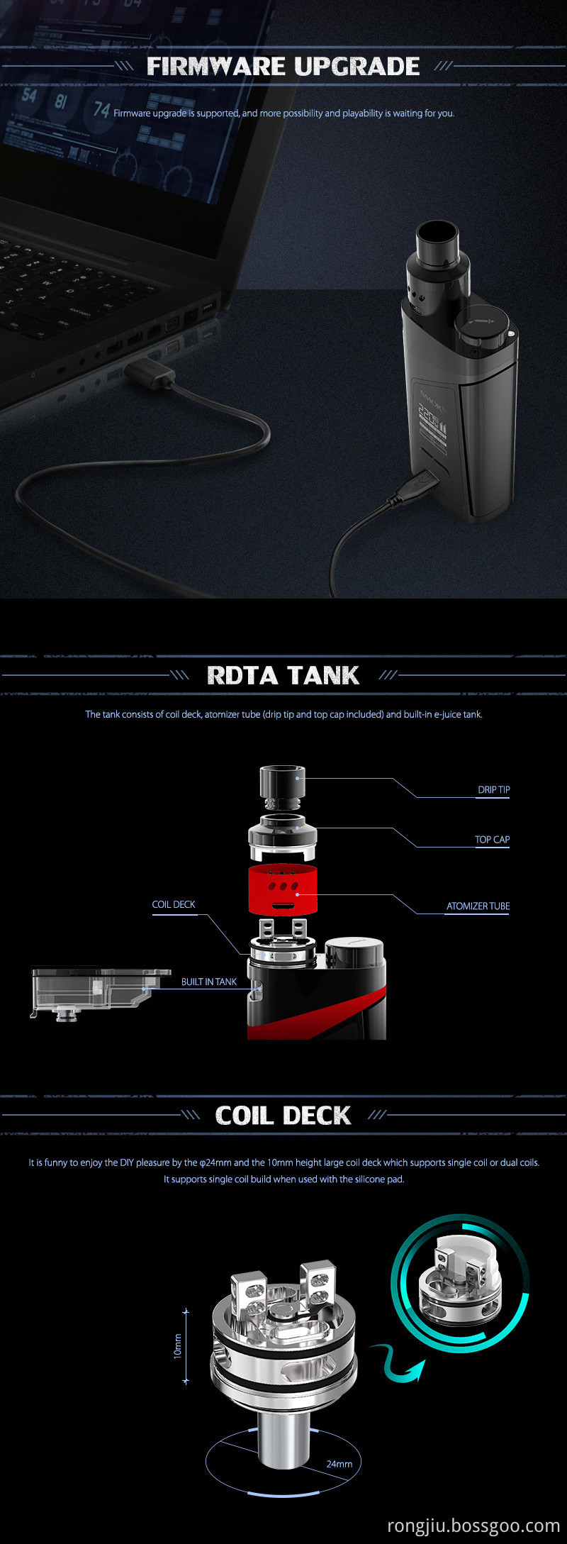 Smok Skyhook Rdta กล่อง Mod Kit 220w คุณภาพสูง Smok Skyhook Rdta กล่อง ...