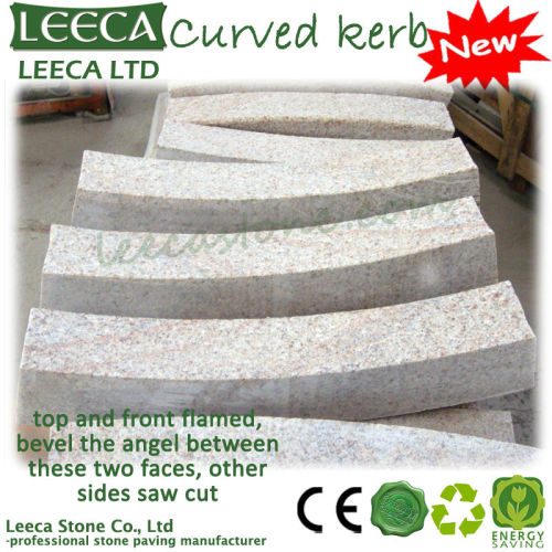 Yellow Granite G682 Curving Kerb Curbstone, High Quality Yellow Granite ...
