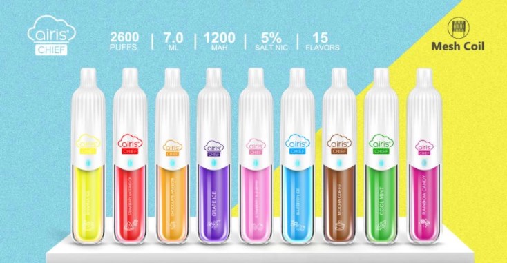 Airis Chief Disposerive Vape 2600puff 15 รสชาติ คุณภาพสูง Airis Chief ...