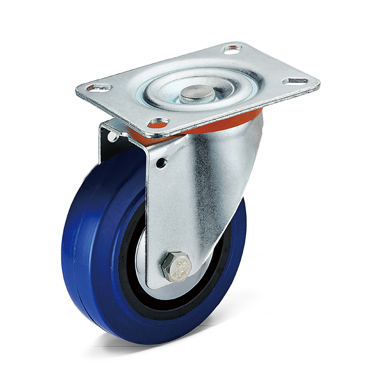 Industrial 4 Inch 5 Inch Elastic Rubber Casters, High Quality ...