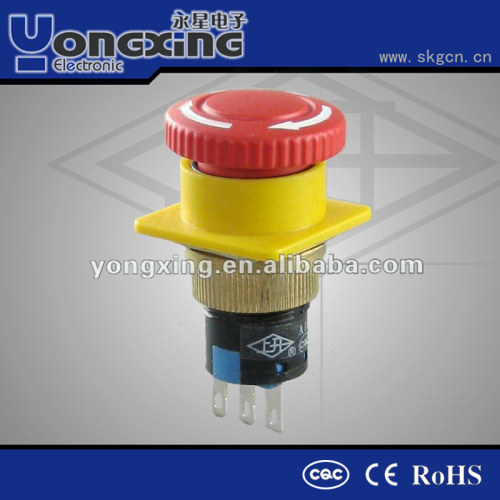 16mm Emergency Stop Pushbutton Switches / Machine Emergency Stop Switch ...