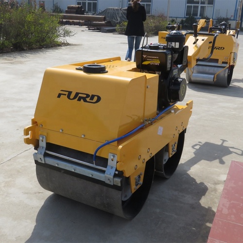 550kg Walking Behind Double Drum Compactor Machine Road Roller, High ...