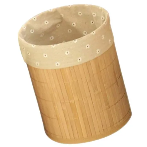 Bamboo Trash Can Foldable Waste Paper Bas Trash Can, Can Be Used In ...