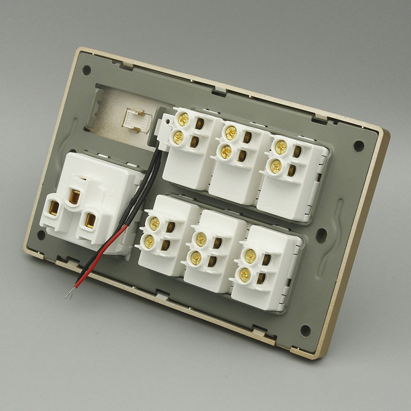 Nepal 6 Gang Switch With Mf Socket And Dimmer Provision, High Quality ...