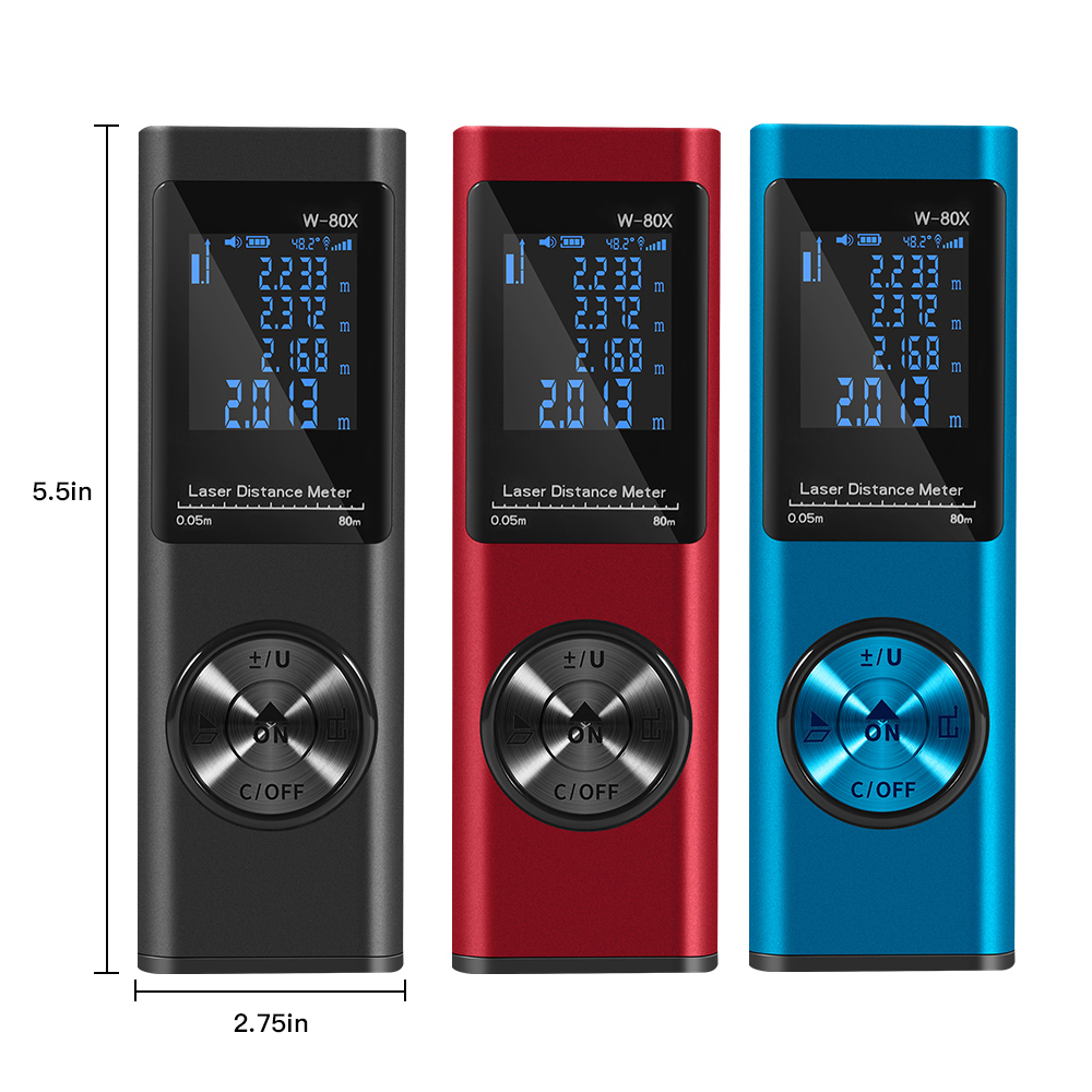 80m Mini Laser Rangefinder Digital Laser Distance Meter Usb ...