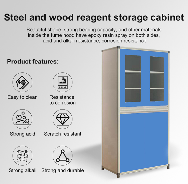 Multi-purpose Aluminum-wood Reagent Storage Cabinet For Biology Labs ...