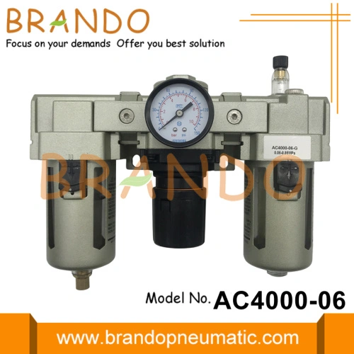AC4000-06 3/4'' Pneumatic FRL Filter Regulator Lubricator China ...