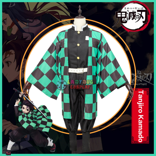 Demon Slayer Kimetsu No Yaiba Tanjiro Kamado Costume, High Quality ...