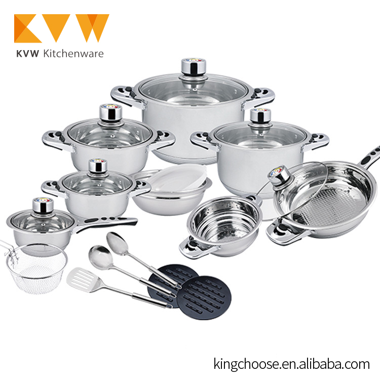 11-layer Capsule Induction Bottom 22pc Stainless Steel Cookware Set ...
