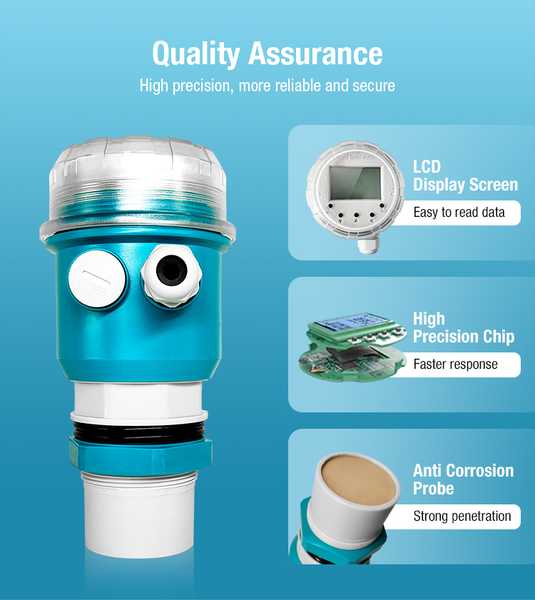 Rs485 Ultrasonic Sewage Water Level Sensor - High Precision Liquid ...