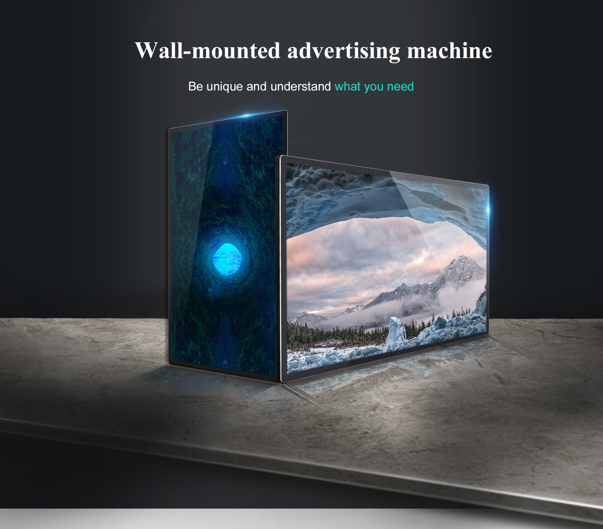 Customized Ultra Narrow Frame Lcd Advertising Screen, High Quality ...