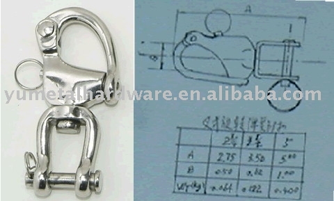 Stainless Steel Shackle With Jaw Swivel, High Quality Stainless Steel ...