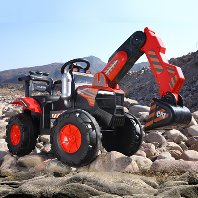 Kids Electric Excavator Ride-on Tractor Toy - Children's Electric Sand ...