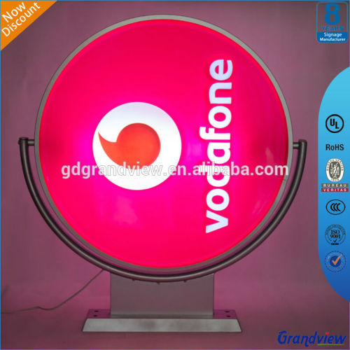 Round Rotating Acrylic Signage For Advertising, High Quality Round ...