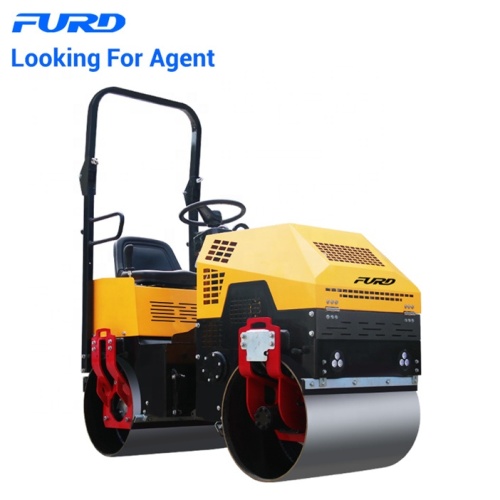 Mini Compaction Machine 1 Ton Vibratory Double Drum Compactor Roller ...