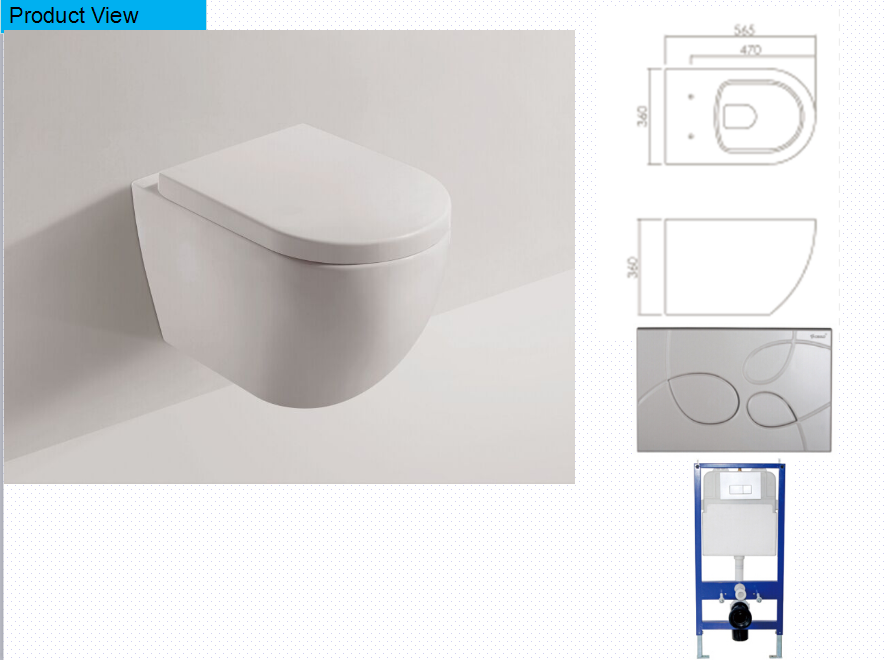Competitive Wall Hung Toilet Bowl With Washdown System, High Quality ...