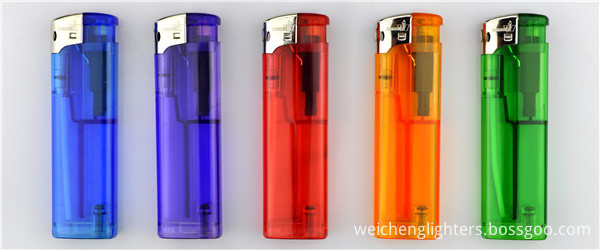 8.1cm Refillable Big Triangle Transparent Electronic Lighter, High ...