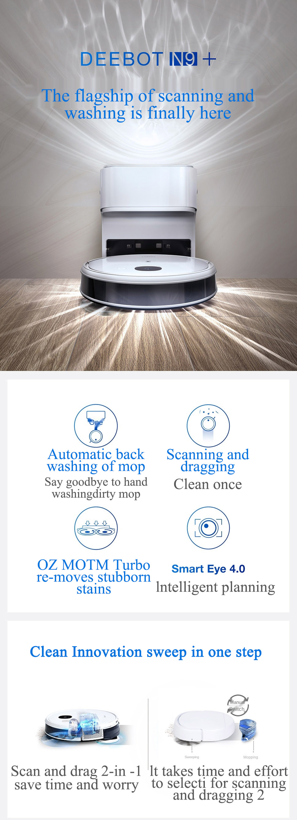 Ecovacs Deebot N9 + 클린 스마트 로봇 진공 청소기, Bossgoo.com의 고품질 Ecovacs Deebot ...