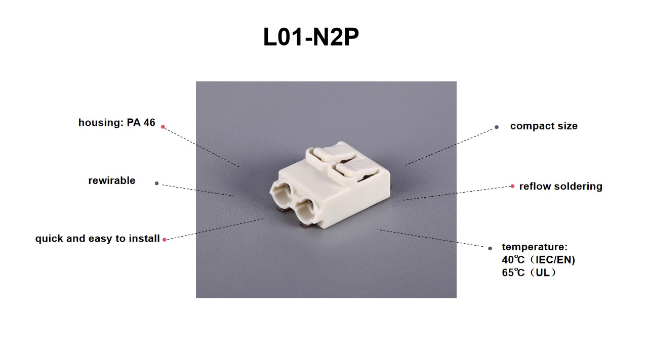 2 Pins Compact Size Pcb(smd) Push Wire Connector, High Quality 2 Pins ...
