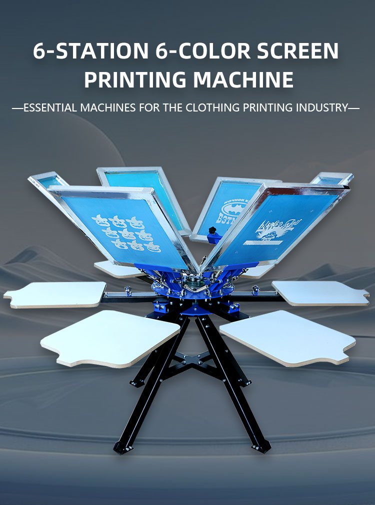 6-station Manual Screen Printing Machine: Improve Printing Efficiency ...