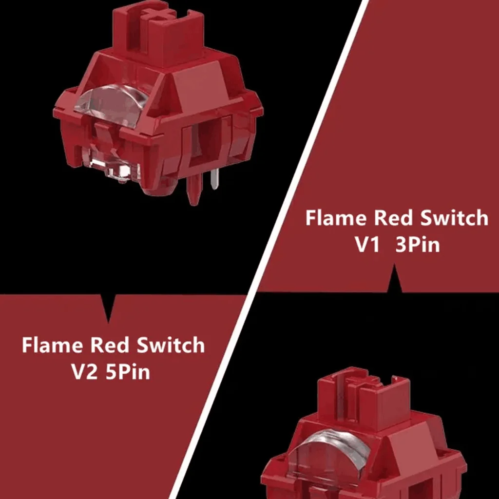 Ttc Flame Red Switch V2 45gf 5-pin Linear Mechanical Keyboard Switches ...