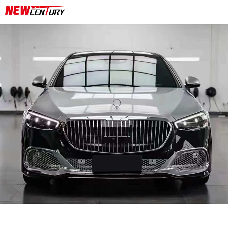 새로운 메르세데스-벤츠 S 급 W223 Maybach 전면 및 후면 범퍼 그릴 용 업그레이드 된 바디 키트, Bossgoo ...