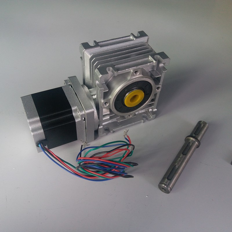 Nema23 Stepper Motor W/worm Gearbox Rv030 Speed Reducer 10:1 14mm ...