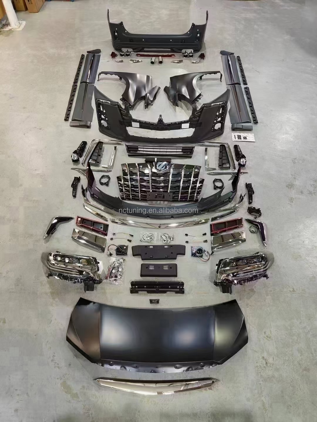 Sc Modellista Style Bodykit With Hood Front Lamp For Toyota Alphard ...