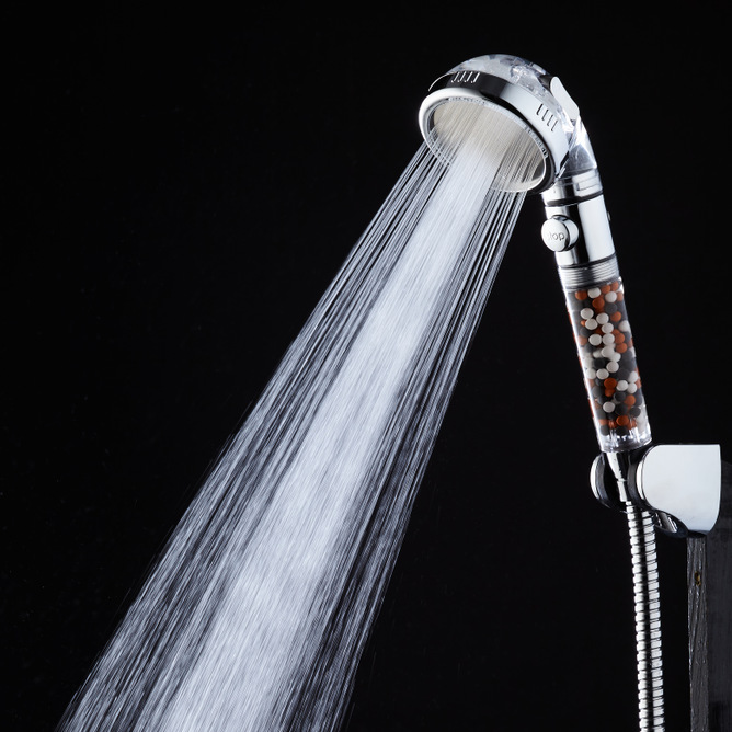 Pressurizing On/off Button Push Button Shower Head With Stop Button 3 ...