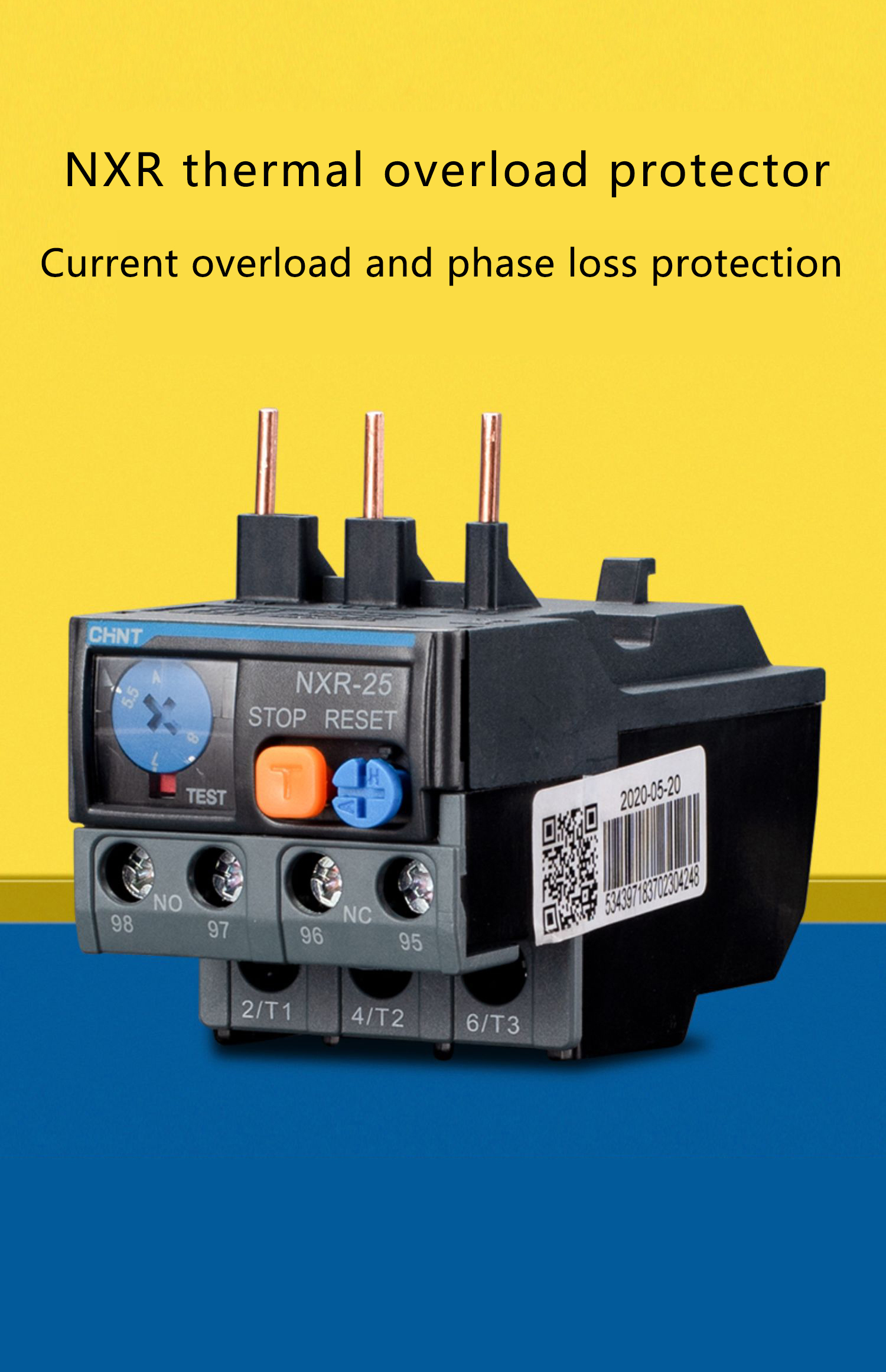 Nxr Series Thermal Overload Protector Relay - 38a Current Range, High ...